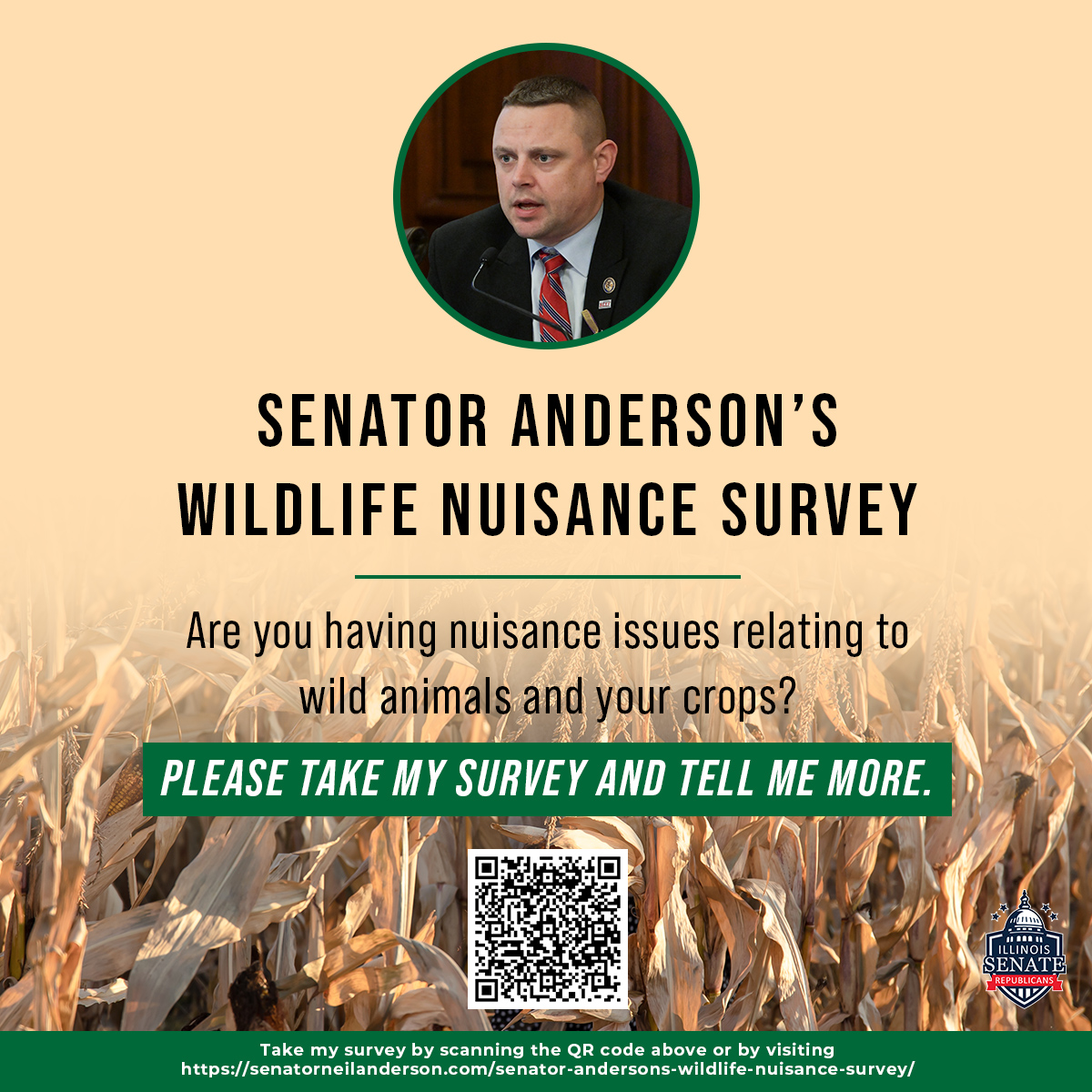 Senator Neil Anderson Launches Survey to Address Crop Damage Concerns ...